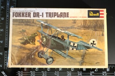 Vintage Revell Fokker DR-1 Triplane 1:72 Scale H-652:70 Model Plane ...