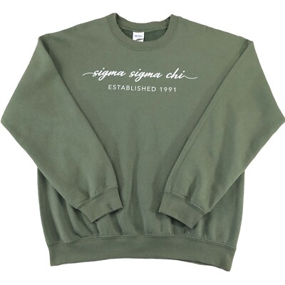 Sigma Sigma Chi Sweatshirt Fraternity Sorority Heavyweight Green Size ...