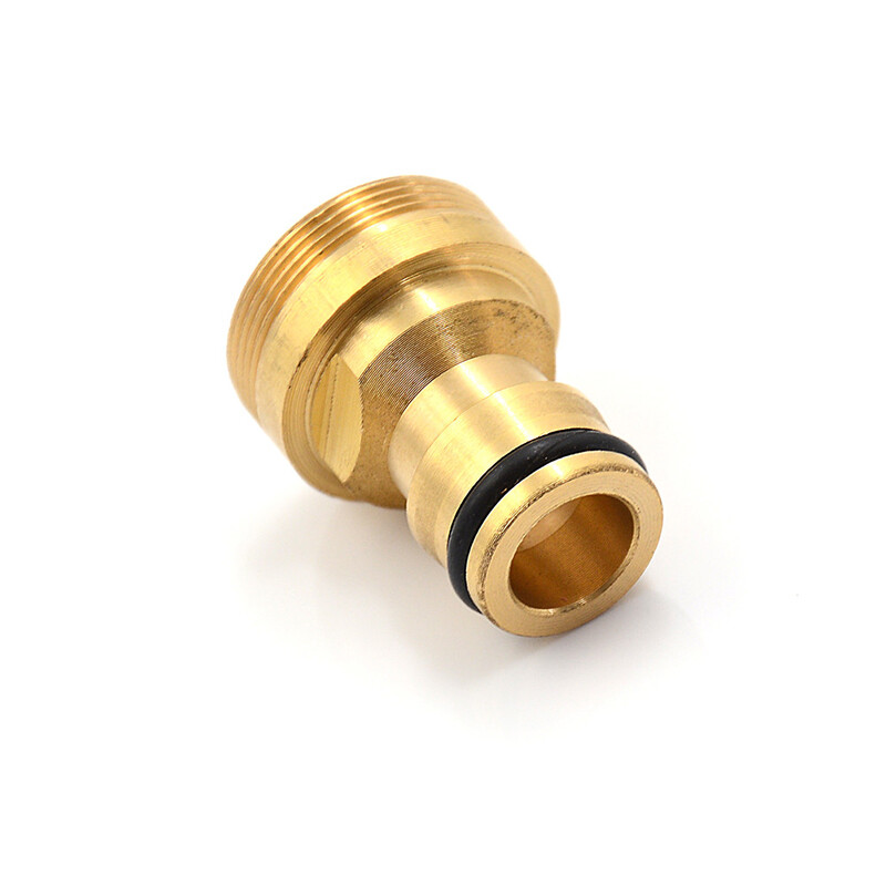 1PC Brass Hose Tap Connector 23mm Threaded Home Water Pipe Adaptor Fitt ...