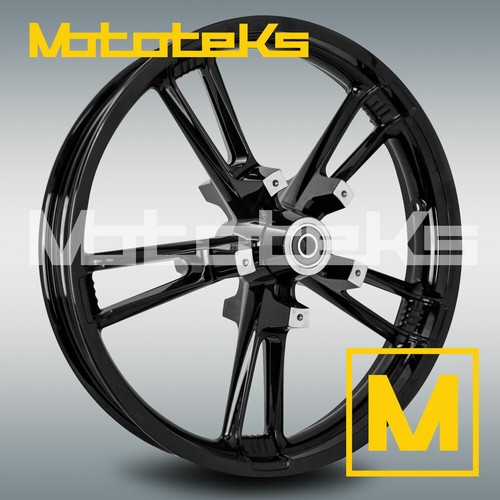 21" 21X3.5 ENFORCER WHEEL BLACK FOR HARLEY TOURING BAGGER MODELS FRONT ...