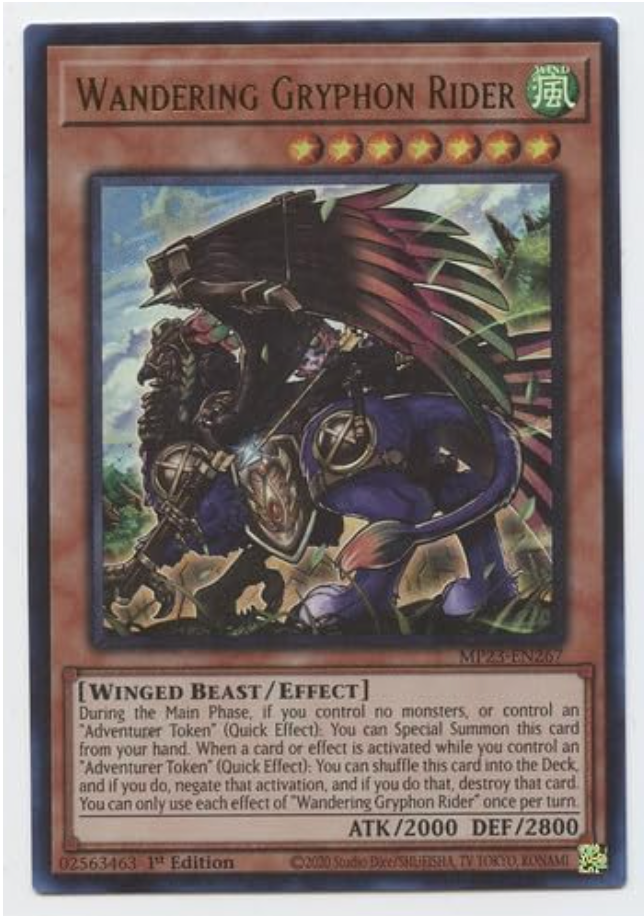 Yu-Gi-Oh! - Wandering Gryphon Rider - MP23-EN267 - Ultra Rare - 1st Ed ...