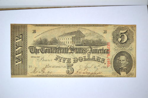 T60 $5 Confederate Note- April 6, 1863- Nice BU with light toning | eBay