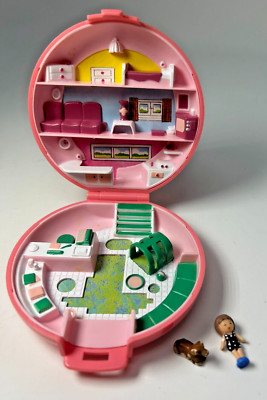 VINTAGE 1989 Bluebird Polly Pocket Buttons Animal Hospital + 1 girl & 1 ...