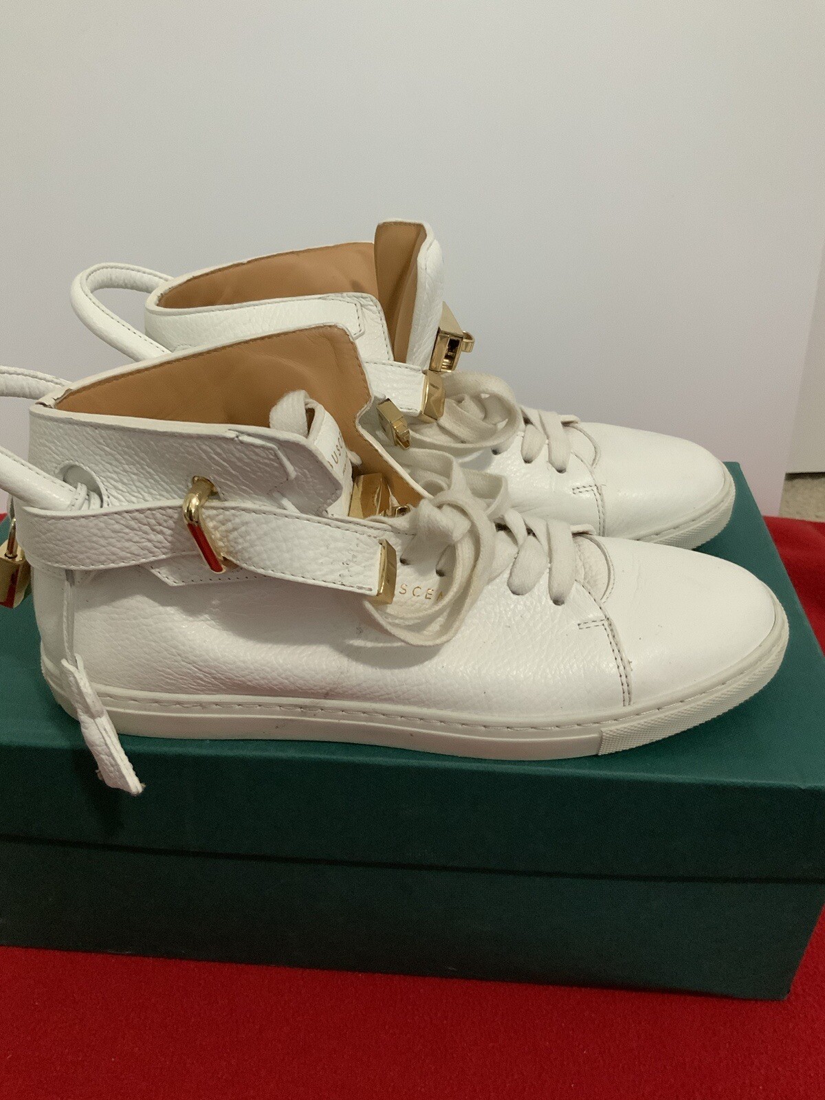 Men’s Buscemi 100MM White Hightop Sneaker #1007SP14 D… - Gem