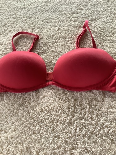 pink by victoria’s secret push up bra red 34C | eBay