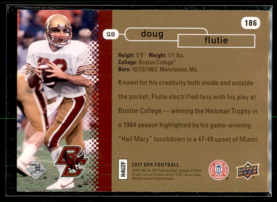 2011 SP Authentic Doug Flutie #186 Boston College Eagles | eBay