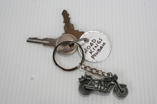 Vtg Road Kings Pinball Original Backglass + Coin Box Keys Motorcycle ...