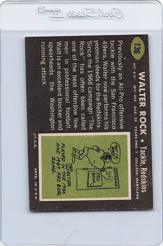 1969 Topps #136 Walter Rock Redskins EX/MT *DA-D7283 | eBay