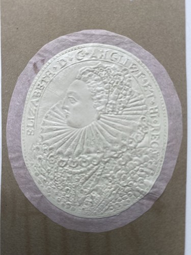 Unusual 19th Century Blind Embossed Cameo Queen Elizabeth 1st Backed On ...