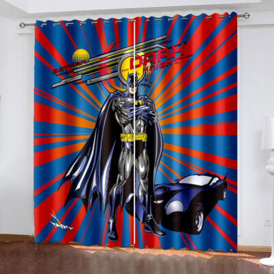 Batman Marvel Boys Bedroom Curtains/Customizable Windows Decor Living ...