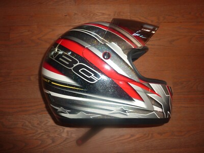 KBC TK-77 Impact Helmet | Red/Blue and Silver | Size XXL | Unisex Adults