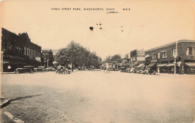 Vintage Postcard High Street Park Wadsworth Ohio 1949 | eBay