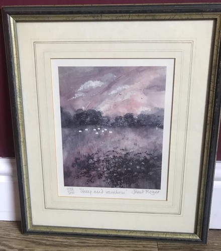 Janet Rogers- Signed Limited edition 222/500 print - SHEEP & RAINBOW | eBay