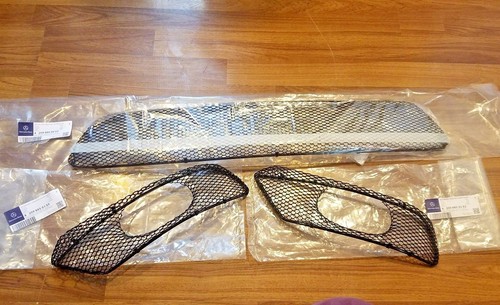Front Bumper Lower AMG Mesh Grille 3-Piece SET For Mercedes CLK55 ...