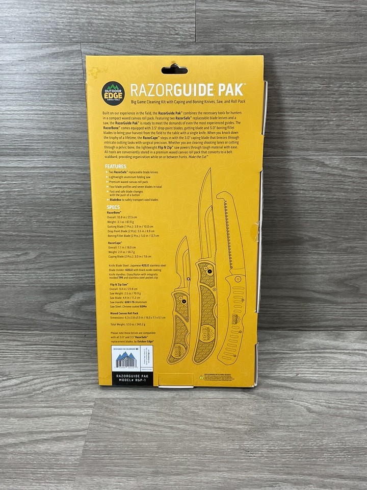 Outdoor Edge RGP-1 RazorGuide 9-Piece Game Cleaning Knife Kit | eBay