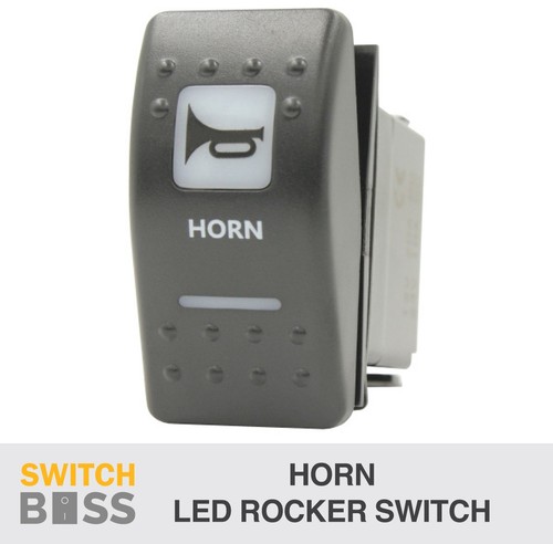 Rocker Switch HORN (Momentary) - White - LED 4x4 Boat Caravan Marine ...