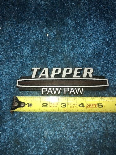 DEALER NAMEPLATE EMBLEM JOHN TAPPER CHEVY PAW PAW MICHIGAN IMPALA ...