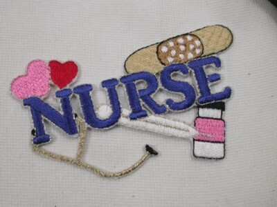 Nurse Band Aid Hearts Embroidered Iron On Patch 3.75 In | eBay
