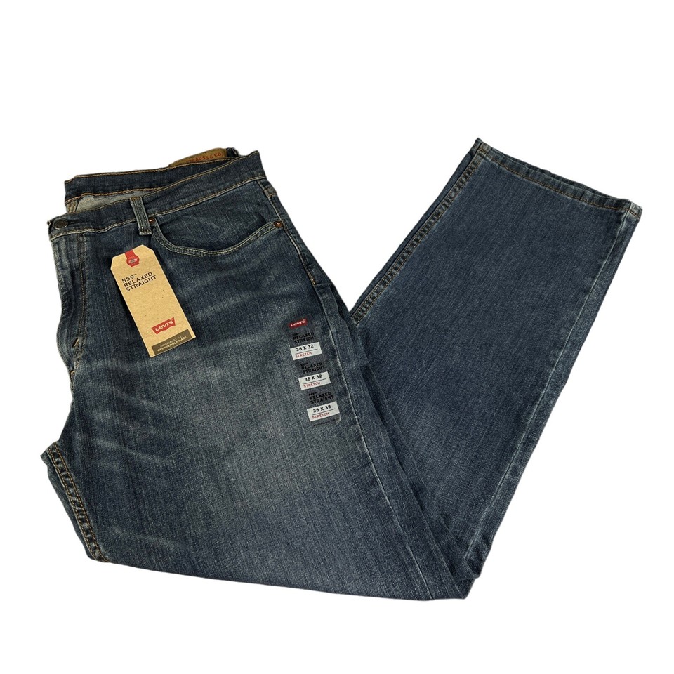 Levi's 559 Original Relaxed Straight Fit Blue Jeans Men's Sizes 32x32 ...