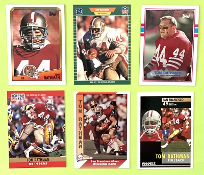 1988 Topps Tom Rathman RC San Francisco 49ers Lot Nebraska | eBay