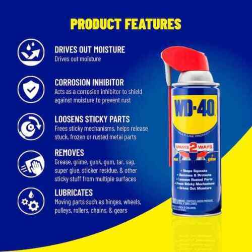 12 oz. Original WD-40 Formula, Multi-Purpose Lubricant Spray with Smart ...