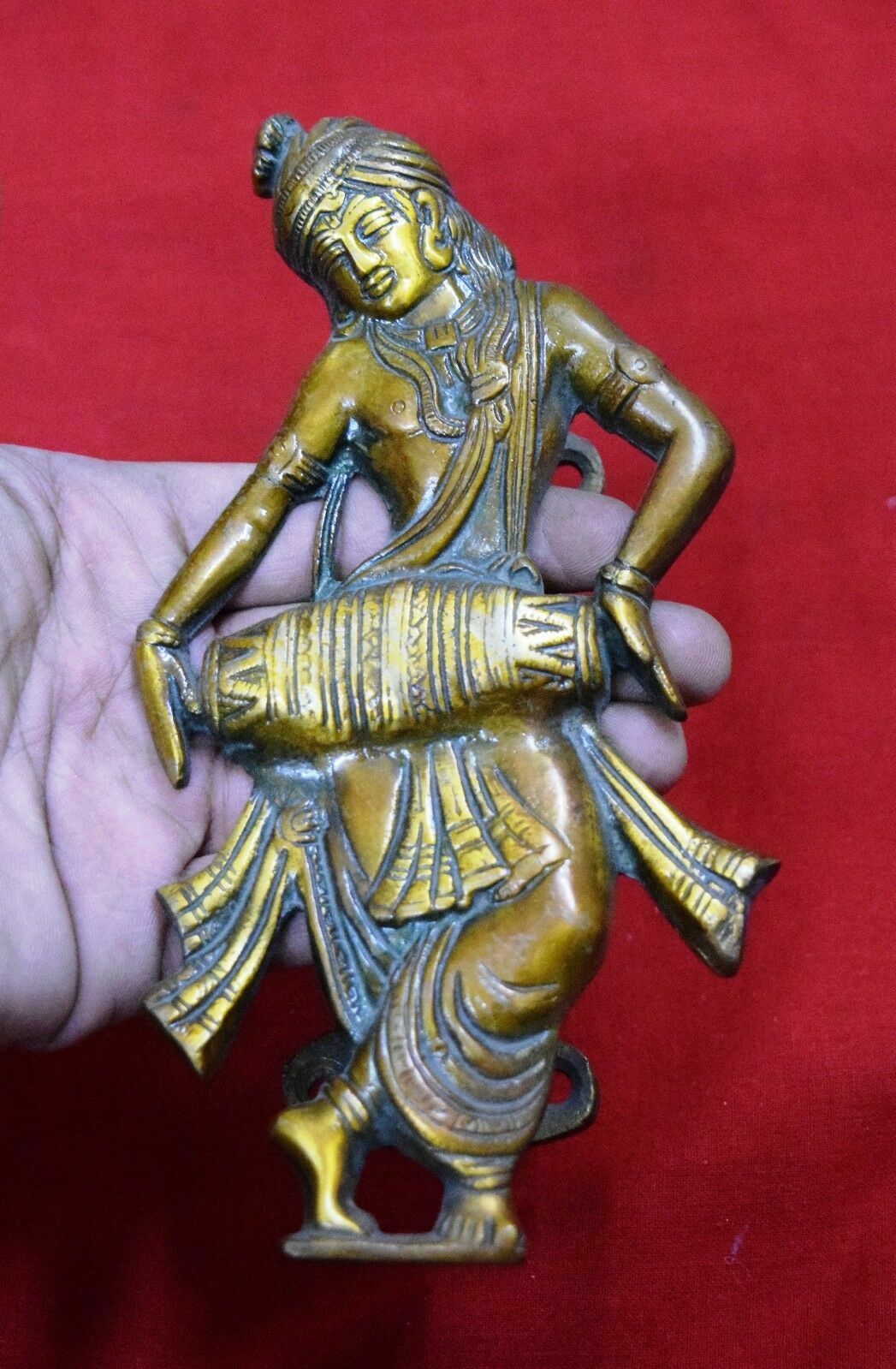 Women Kathakali Dancing Figure Door Handle Brass Handmade Home Decor ...