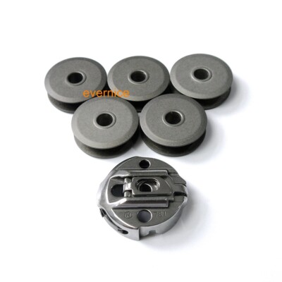Bobbin Case & 5 Bobbins for Juki LBH-781,LBH-782,LBH-783,LBH-784 Button ...