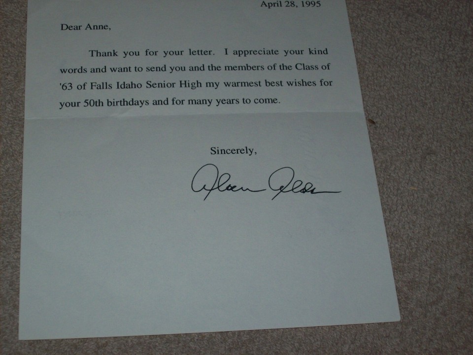 Alan Alda Hand Signed Autographed Paper Letter - TV MASH M.A.S.H. | eBay