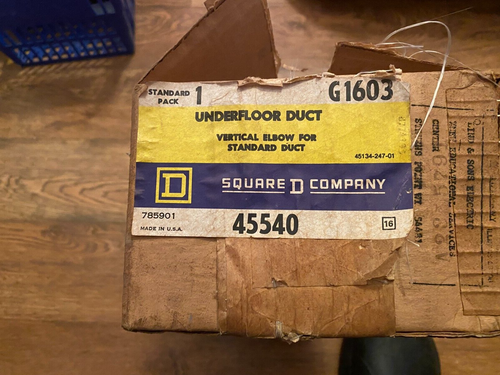 SQUARE D UNDERFLOOR DUCT VERTICAL ELBOW G1603 (Q-109) | eBay