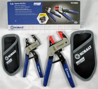 2 Pc Piece KOBALT MAGNUM GRIP Self-Adjusting Plier Pliers Set with ...