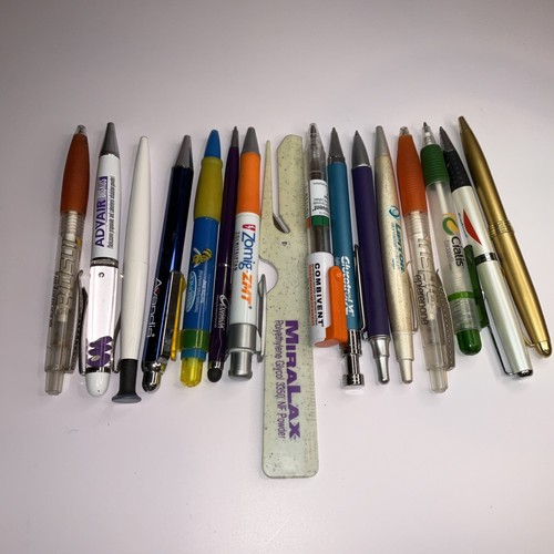 Lot of #15 Drug Rep-Pharmaceutical pens with ink And A Ruler !! | eBay