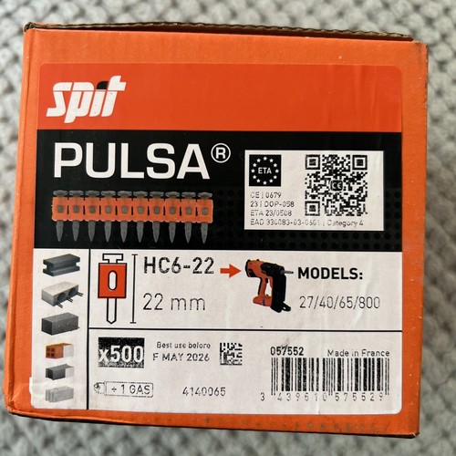 Spit pulsa HC6-22 Mm For Models 27/40/65/800 Mails X500pcs And Gas May ...