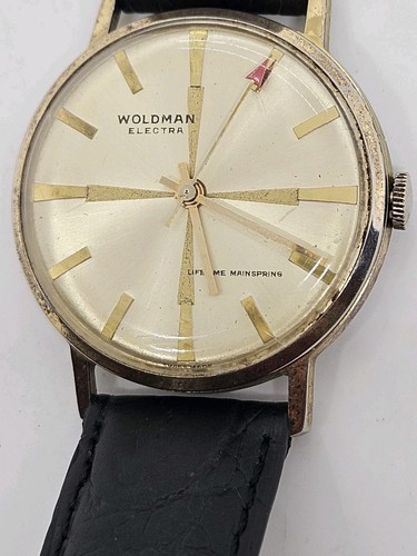 Vintage Woldman Electra Gents Mechanical WindUp Swiss Deco 34mm ...