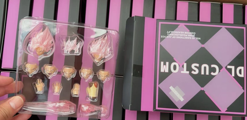 DL-CUSTOM 1/12 SHF Goku Black Zamasu Transparent Pearlescent Pink Head ...