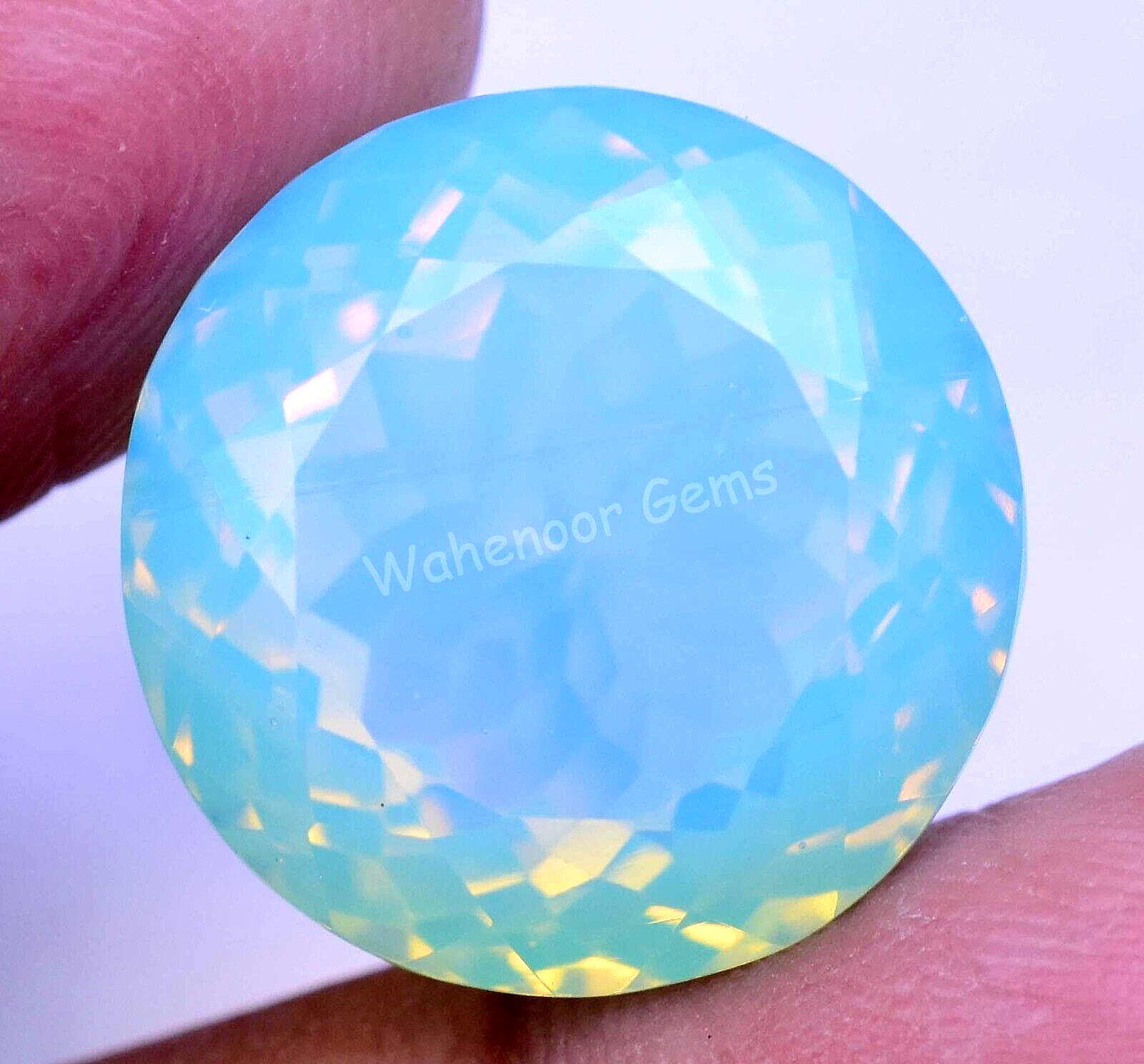 Naturel Citron Opale 40.20 CT Rond Welo non Traité Australien Certifié ...