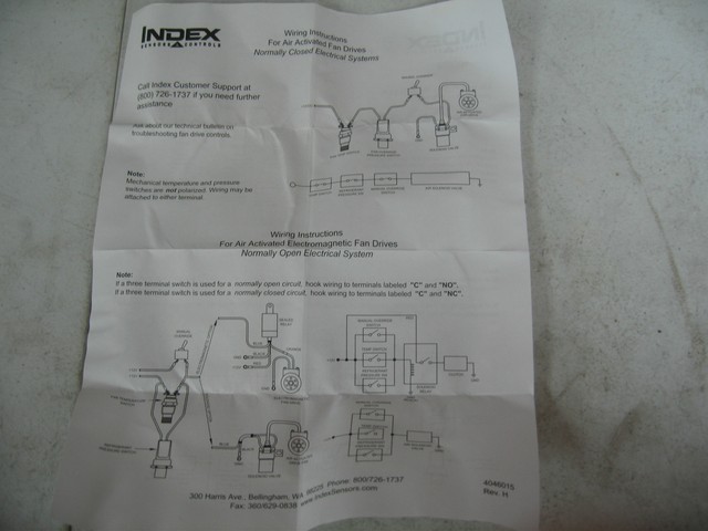 Fan Clutch Temperature Control Switch 205° Normally Opened INDEX ...