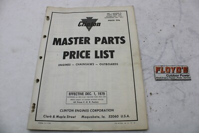 Vintage Clinton Master Parts Price List Manual S-1100 | eBay