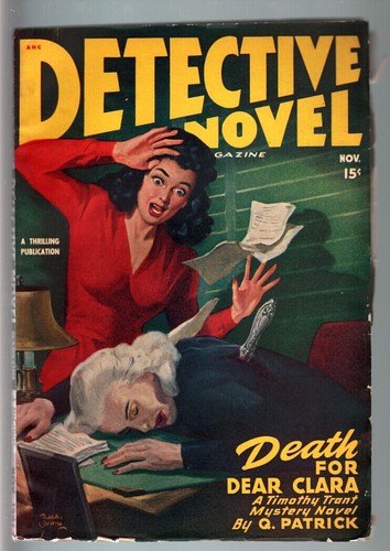 DETECTIVE NOVEL NOV 1947-WOMAN STABBED IN BACK!-HARD BOILED PULP ...