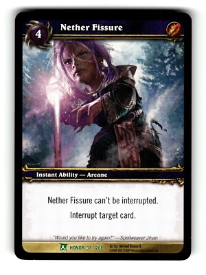 World of Warcraft TCG Fields of Honor Trading Card Nether Fissure #37 ...
