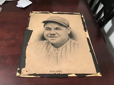 1940's BABE RUTH New York Yankees Framework Print by Wilbur Gonterman ...