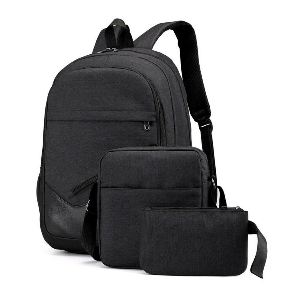 3pcs Set Men Women Backpack Bookbag School Travel Laptop Rucksack ...