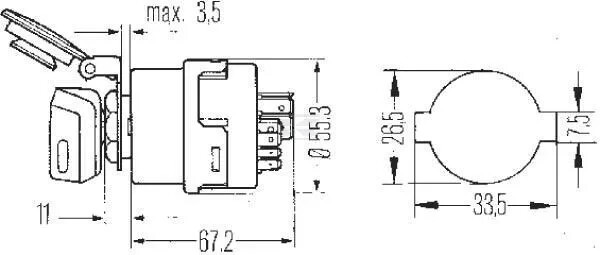 Glühanlassschalter für Deutz Fahr, Case Glühstartschalter Zündschalter ...