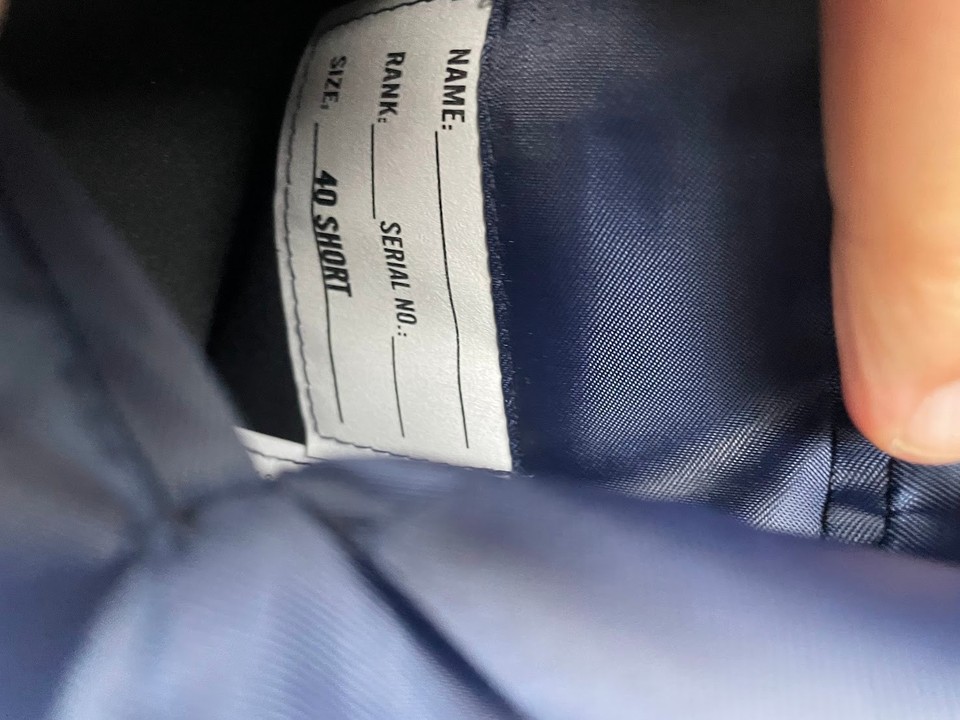 US Air Force Officer Coat 40 Short Dress Blue P/W Sleeve Braid Uniform ...