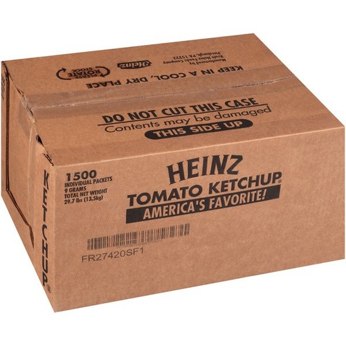 Heinz Ketchup Packets 9g | 1500 Count Case | Restaurant Bulk Condiment ...