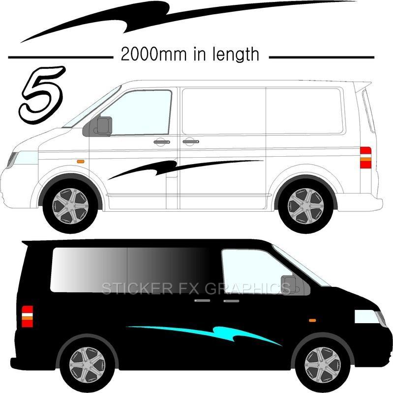 Graphic Decals Self Adhesive Vinyl Stickers Any Vehicle VW Campers ...