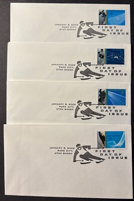 #3552-55 Winter Olympics large USPS Cancel, no cachet so make you own ...