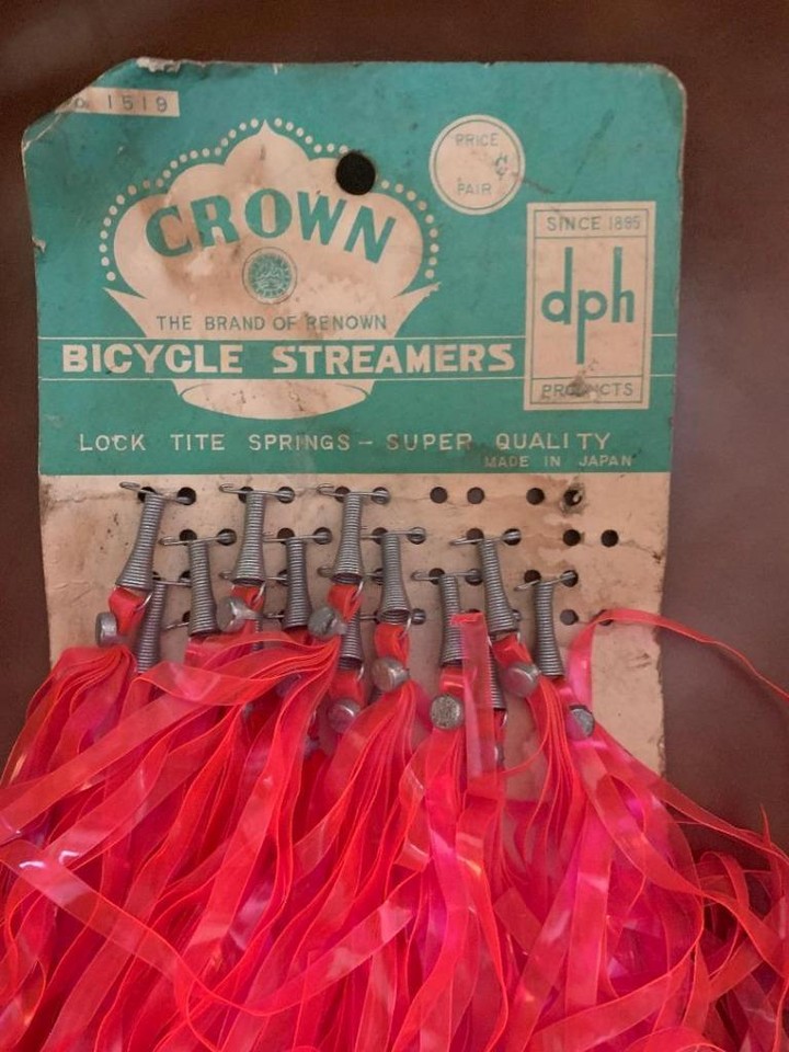 NOS Vintage Bike Atomic DayGlo Spring End Streamers 1 set only | eBay