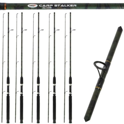 5 X NGT CARP FISHING STALKER CAMO RODS 2PC 8FT 2LB TC STALKING CARP ...
