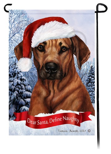 Rhodesian Ridgeback Dear Santa, Define Naughty Garden Flag | eBay Australia