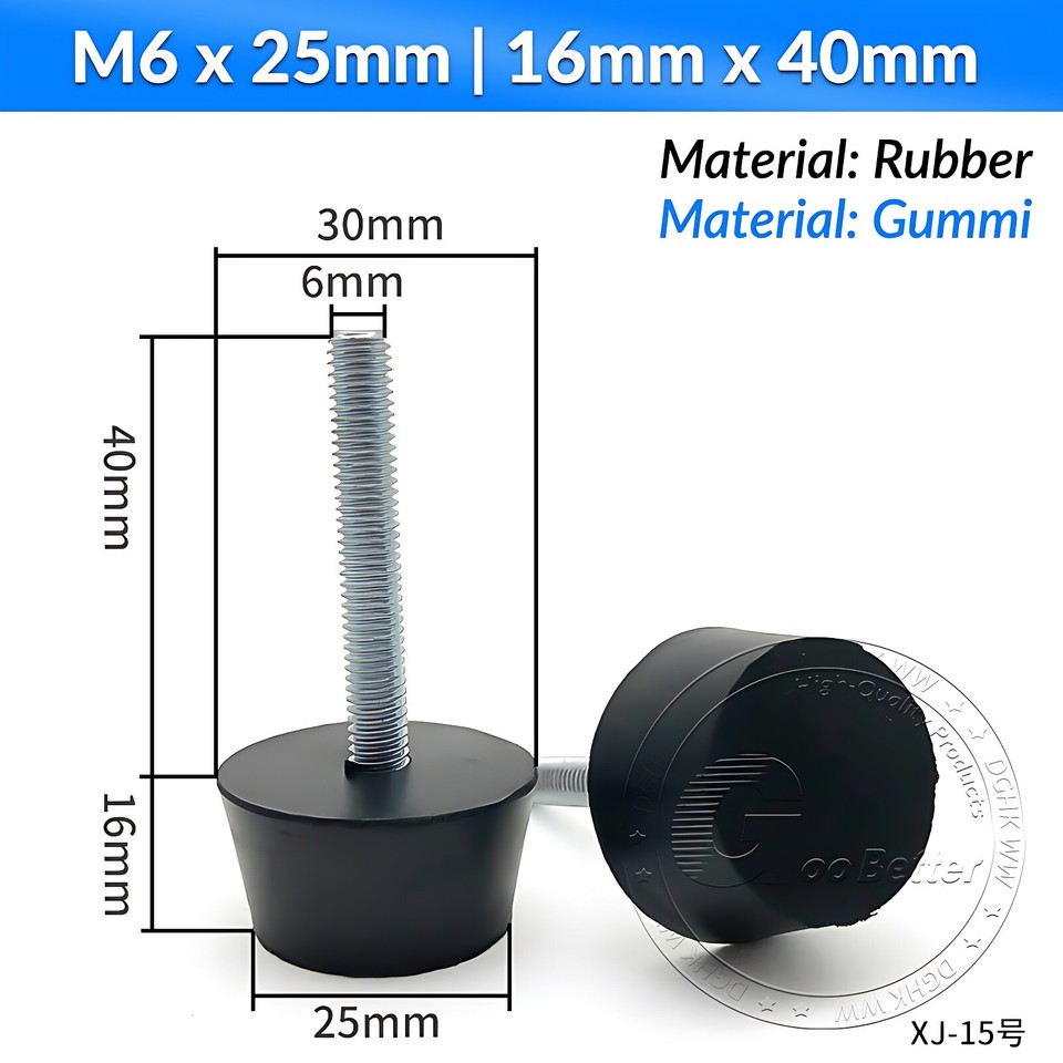 Rubber Adjustable Feet M6 M8 M10 Screw Leveling Table Foot Machine ...